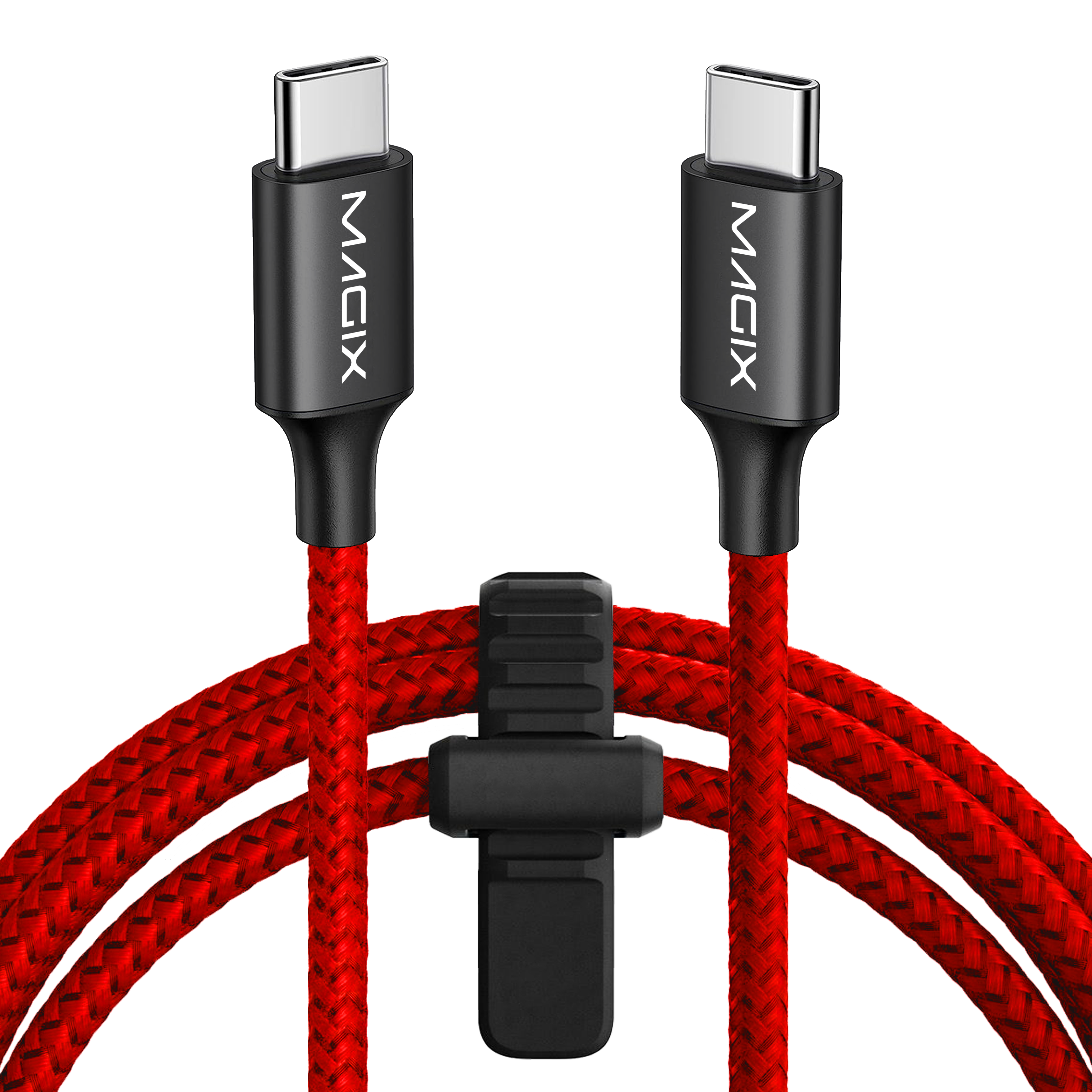 MAGIX 60W USB C to USB C Braided Charging Cable (RED) – Magix Technology